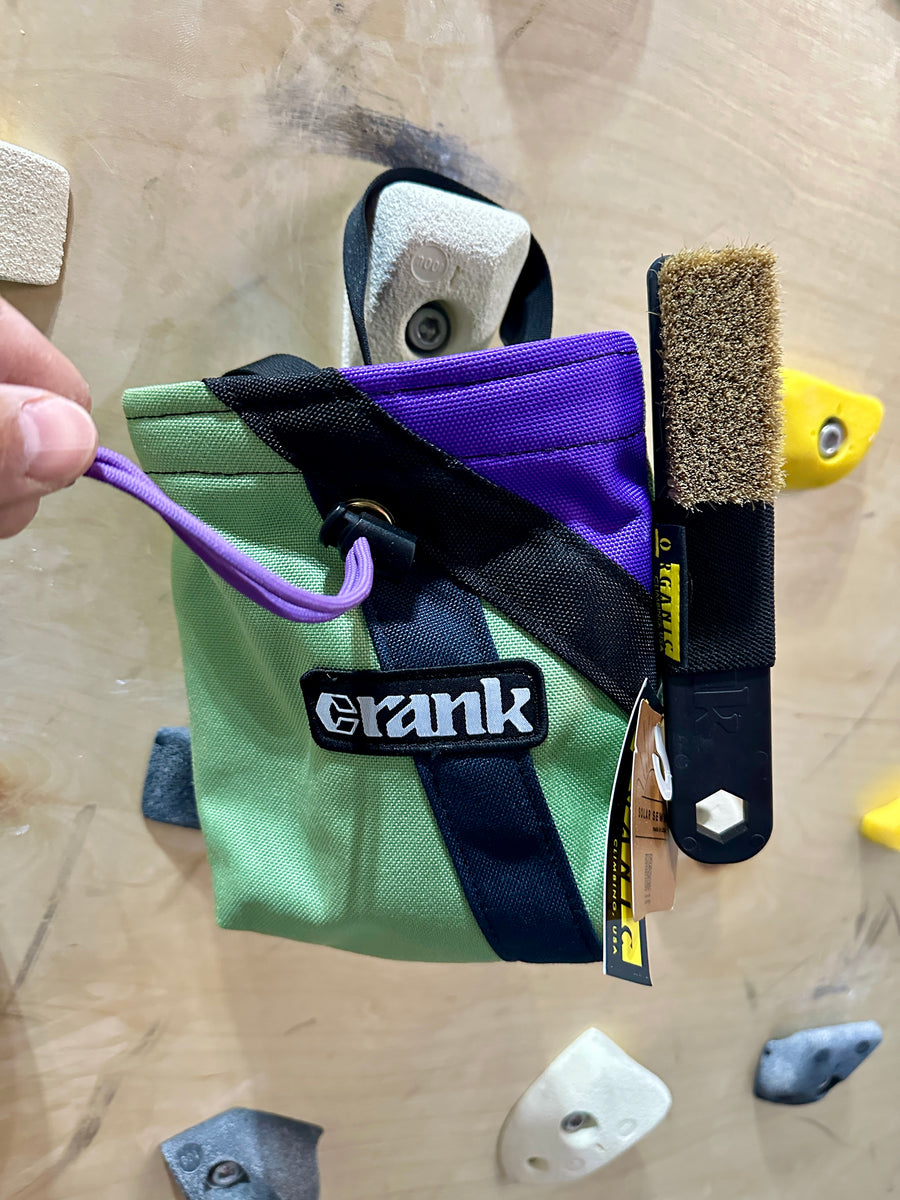 Organic Chalk Bag + Crank Brush Bundle – Crank Climbing Brush